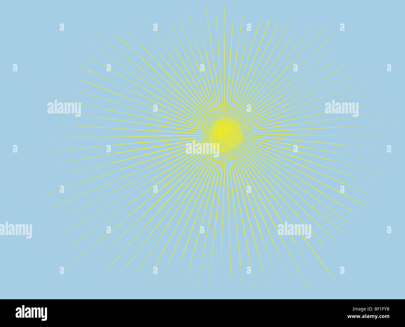A sun and sunbeams Stock Photo - Alamy