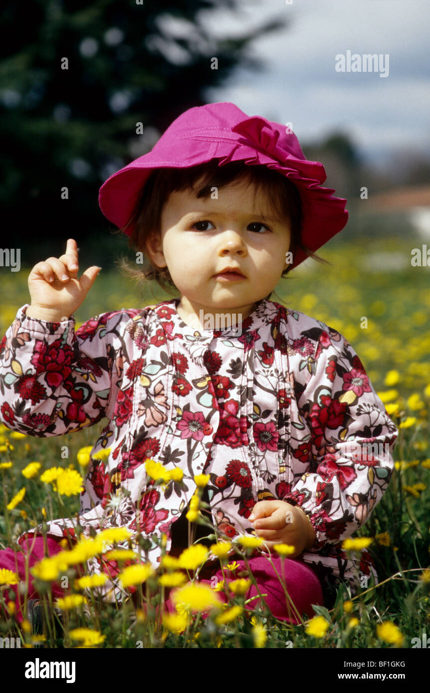 Person in a flower field hi-res stock photography and images - Alamy