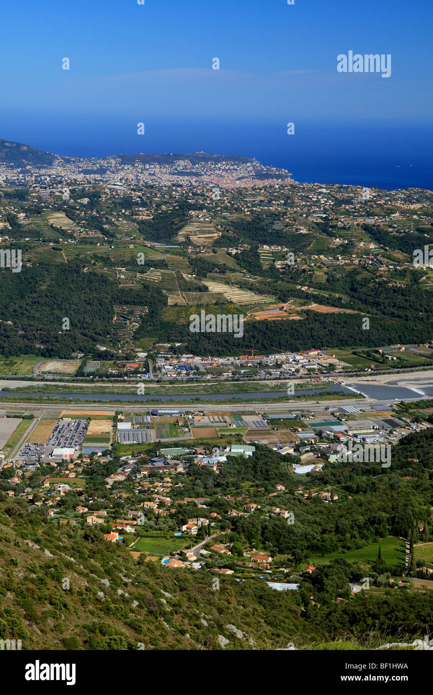 The Var valley, the mediterranean coast and the cote de Bellet ...