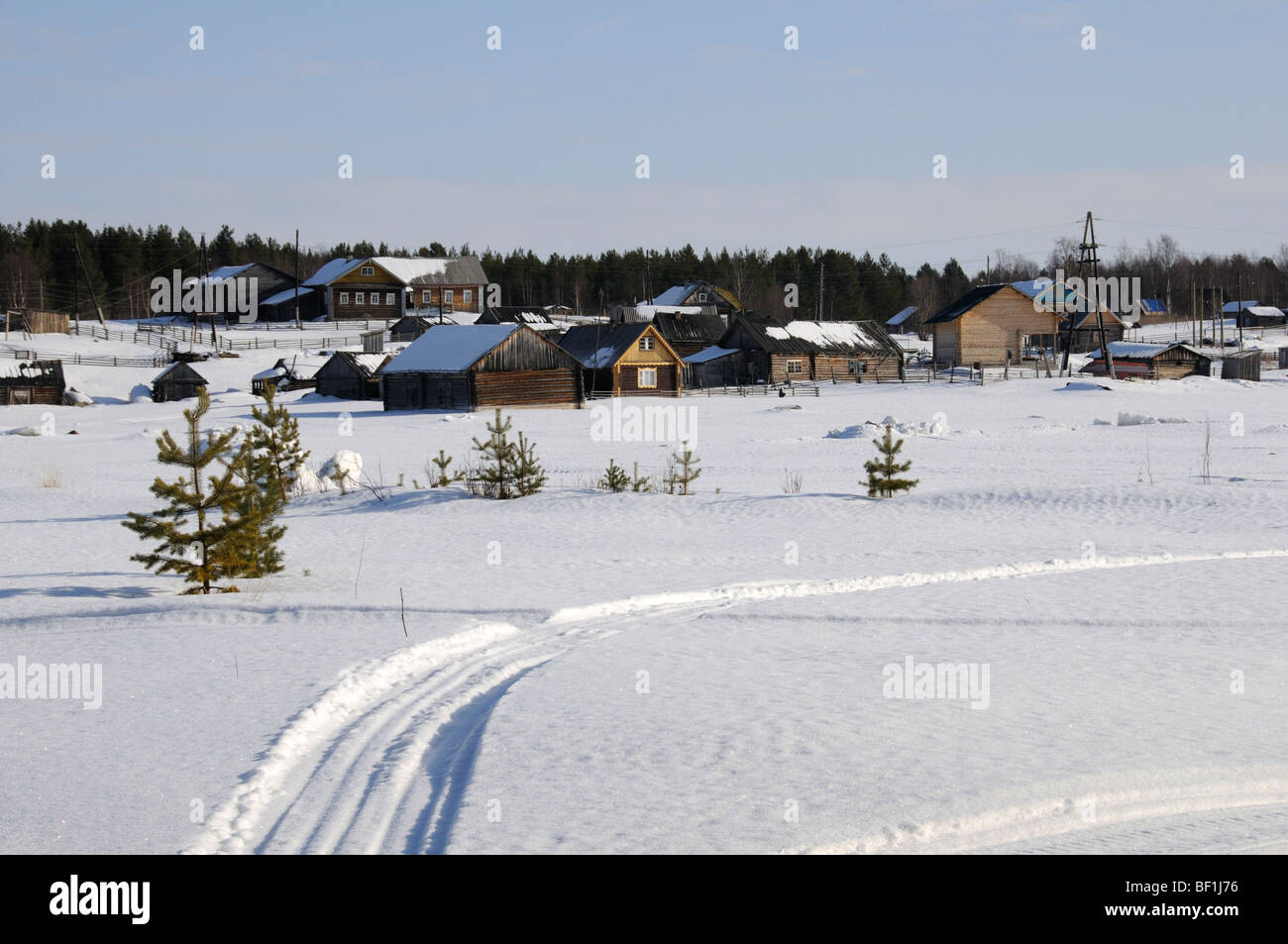 n village, small rural town, White Sea, Russia Stock Photo - Alamy