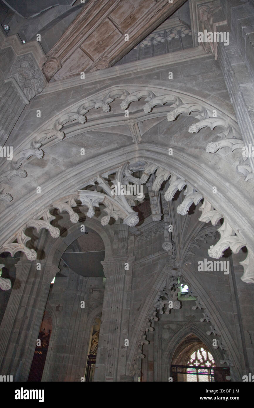France, Autun Cathedral, Architectural elements and Interior inside the ...
