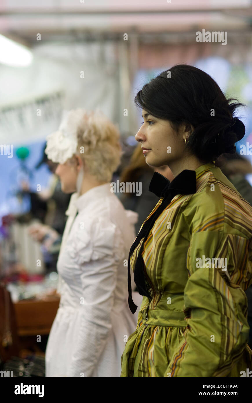 Steampunk shopping at the Brooklyn Indie Market in Brooklyn in New York ...