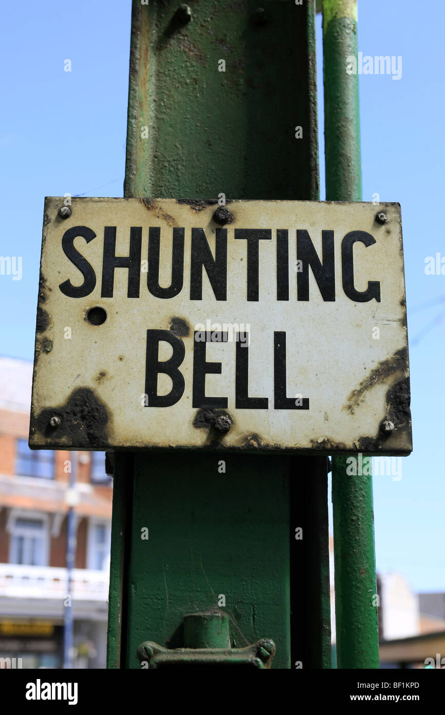 A Railway Shunting Bell Sign Stock Photo - Alamy