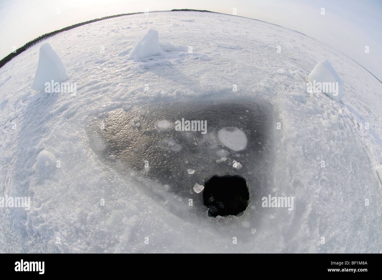 ice hole fore ice diving , White Sea, Russia Stock Photo - Alamy