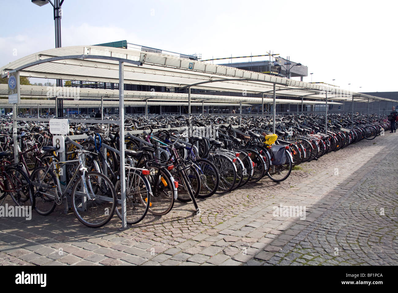 Hundreds of bikes parked outside Bruges railway station, Bruges Belgium ...