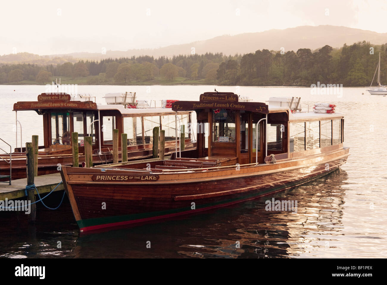 Traditional Ferry Launch, Lake Windermere Stock Photo - Alamy