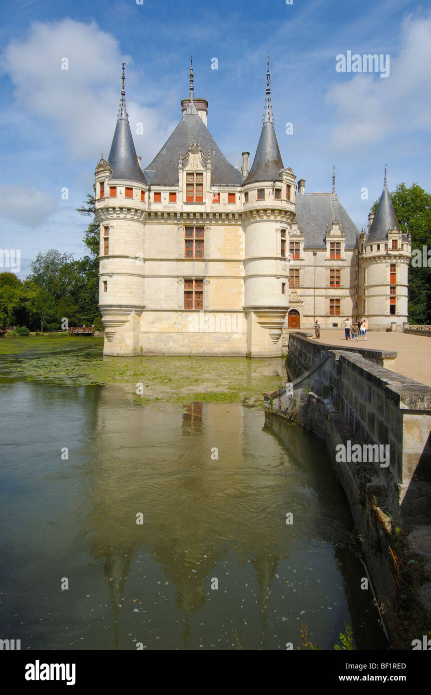 Azay- le- Rideau chateau. Castle of Azay-le-Rideau,built in Renaissance ...