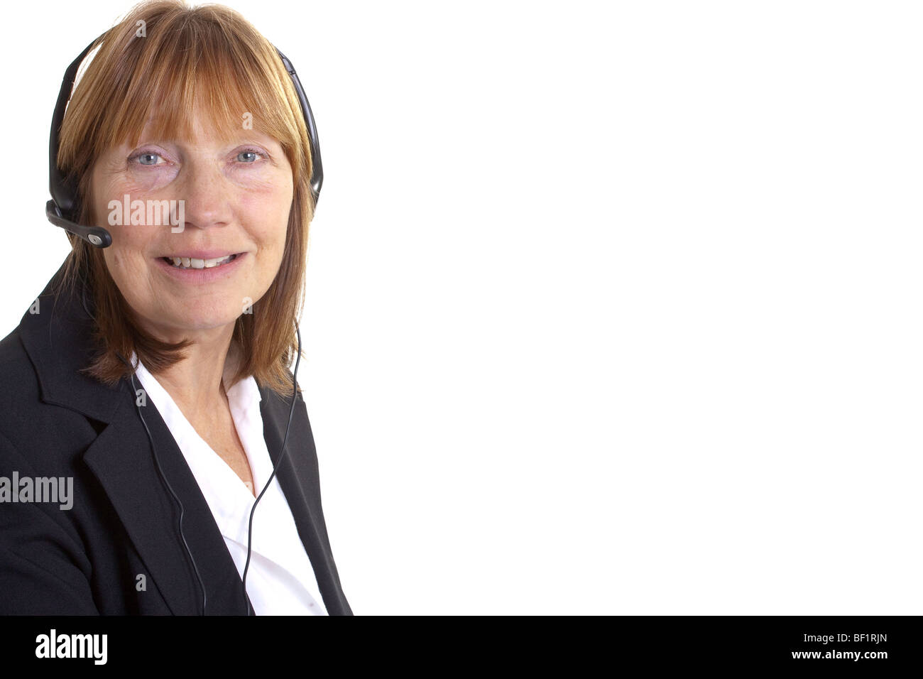 Mature call centre lady hi-res stock photography and images - Alamy