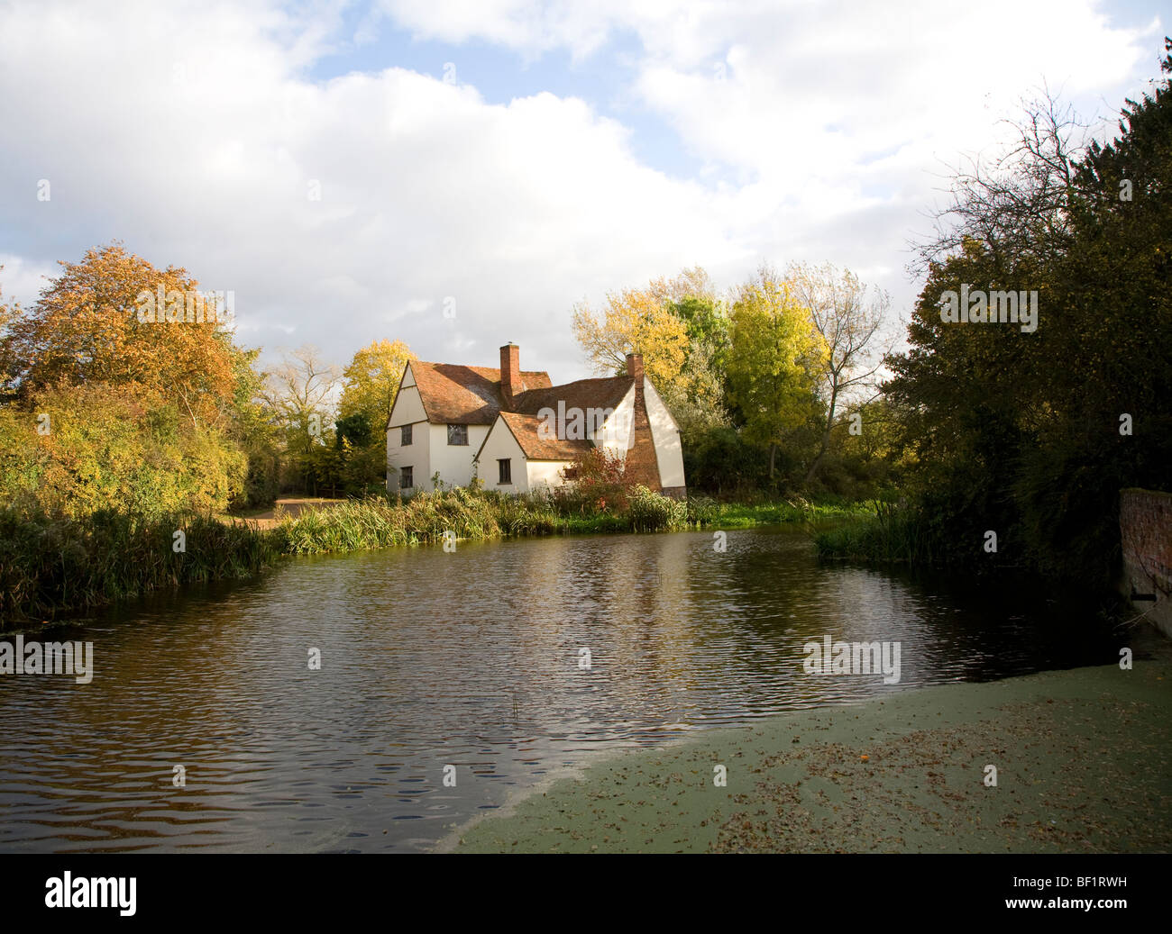 Willy Lott Lott's cottage house Flatford Mill, Dedham Vale, East ...