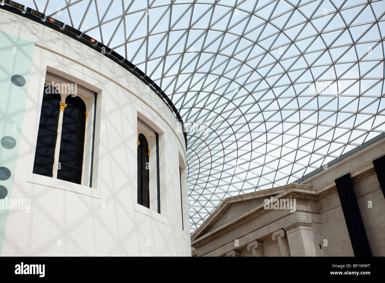 Glass ceiling of the British Museum in London Stock Photo - Alamy