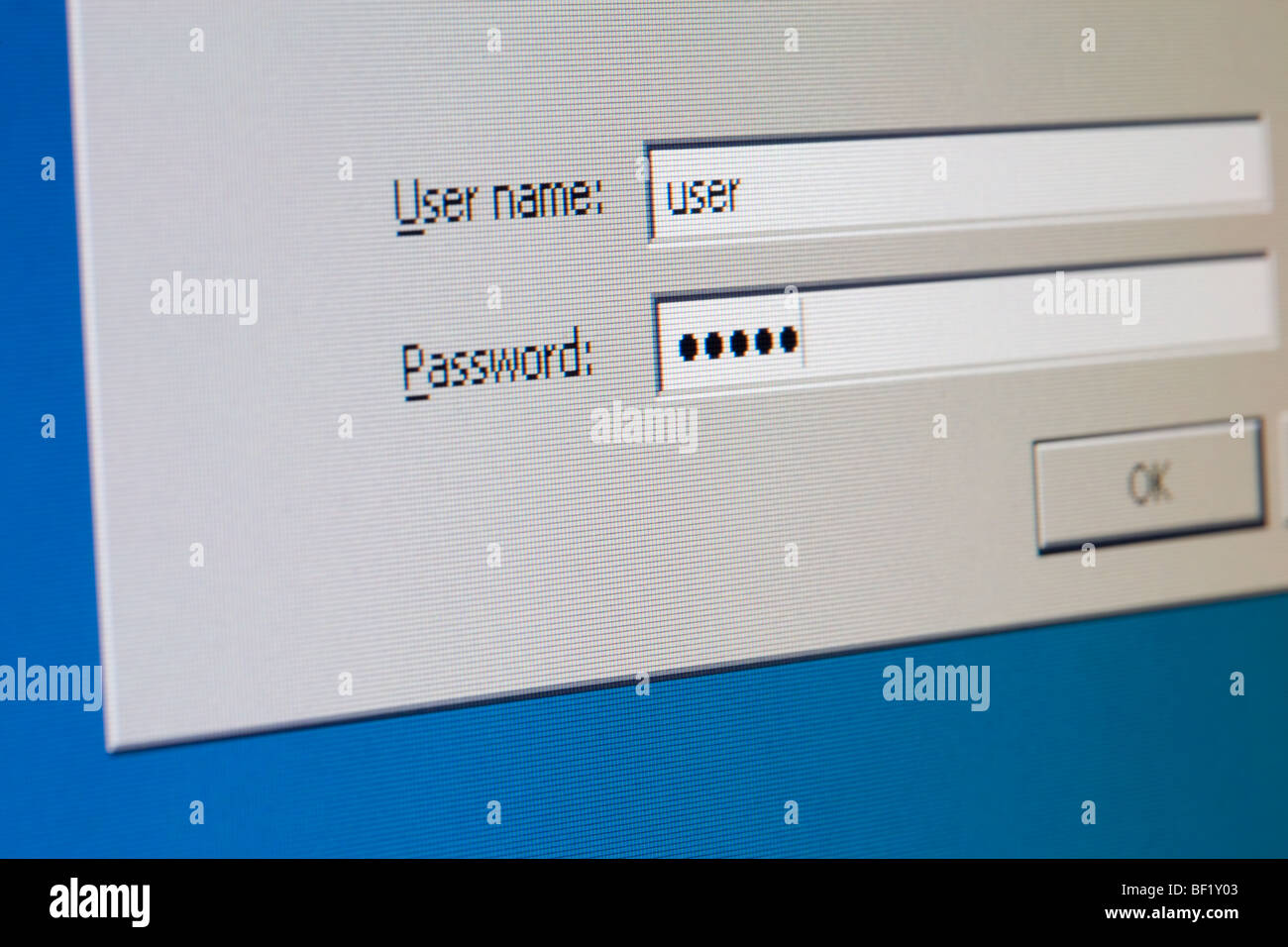 Login form hi-res stock photography and images - Alamy