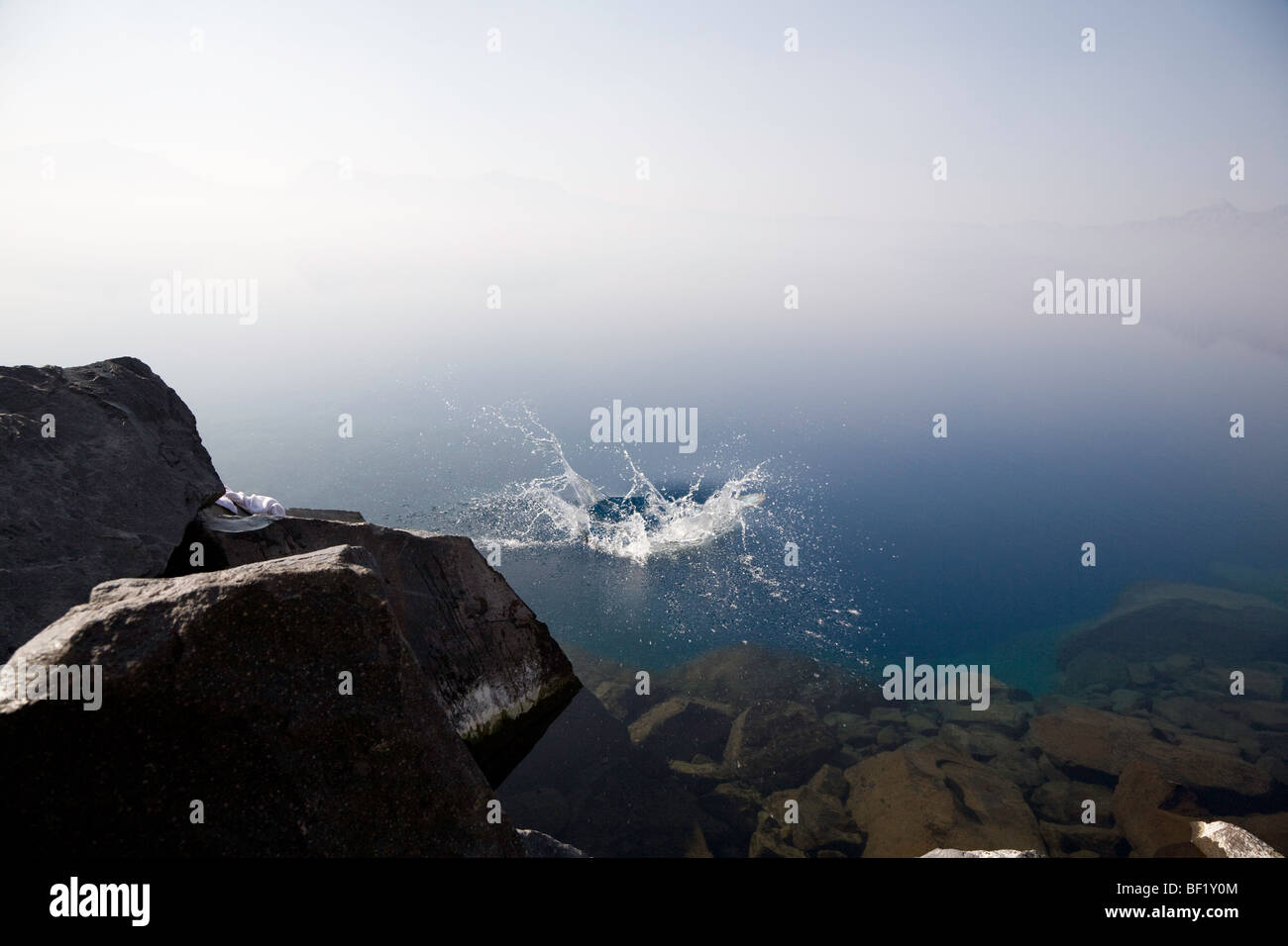 Diving from the rocks hi-res stock photography and images - Alamy