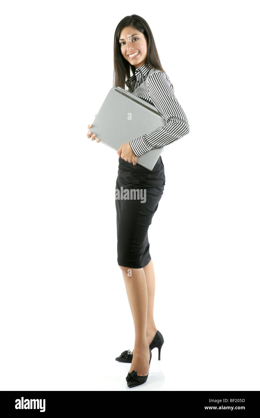 Beautiful full body woman portrait isolated on white Stock Photo - Alamy