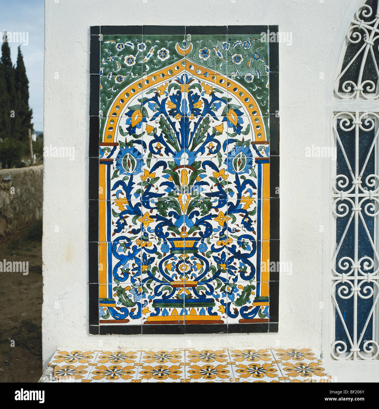 Traditional Tunisian wall tiles Hammamet, Tunisia, North Africa Stock ...