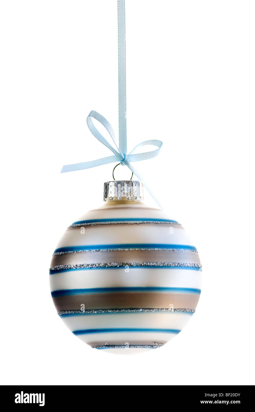 Silver blue christmas background hanging hi-res stock photography and ...