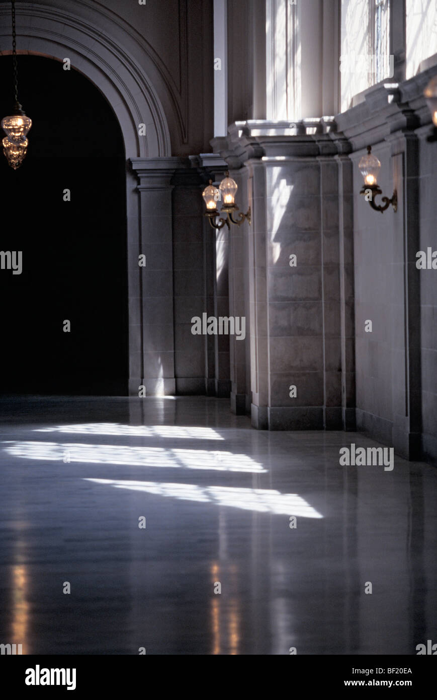 Marble hallway in San Francisco City Hall Stock Photo - Alamy