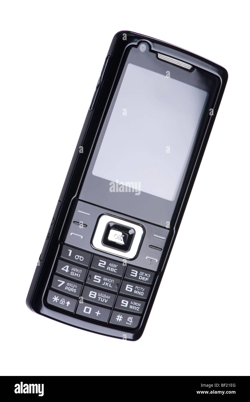 object on white - mobile phone close up Stock Photo - Alamy