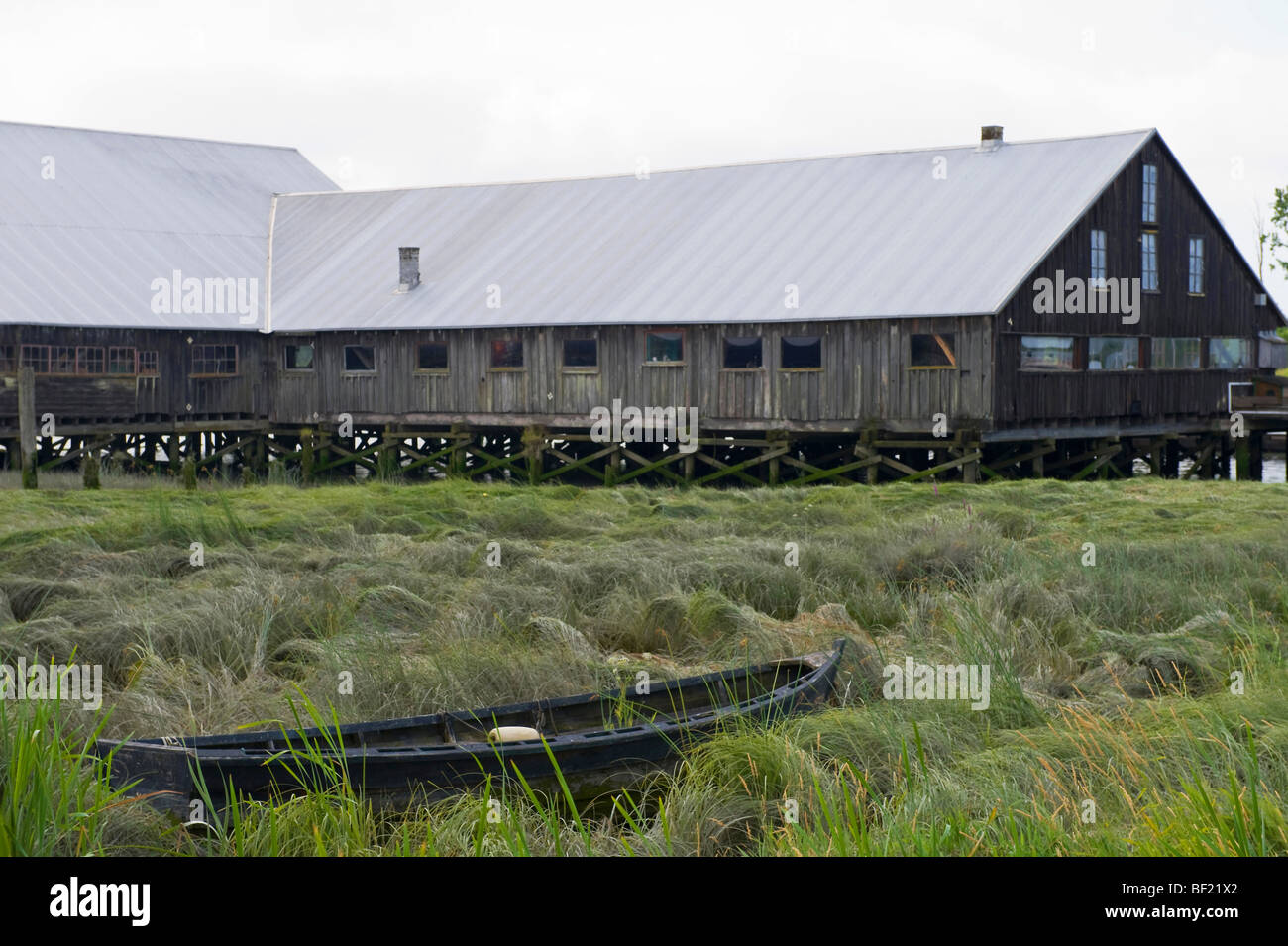 old abandoned cannery Stock Photo - Alamy