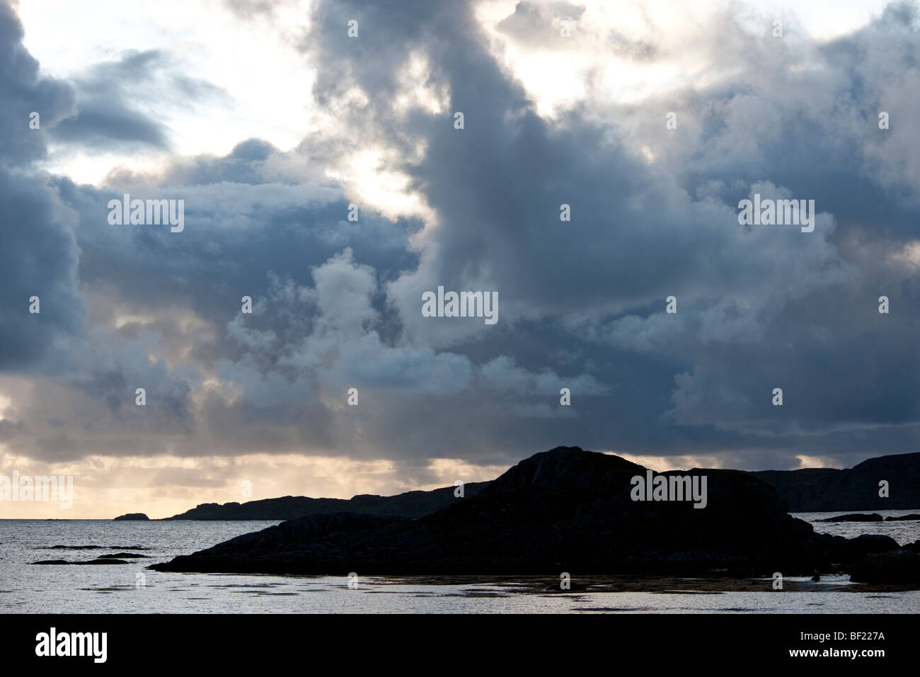 Dramatic cloud and seascape on the western shore of the Isle of Iona ...