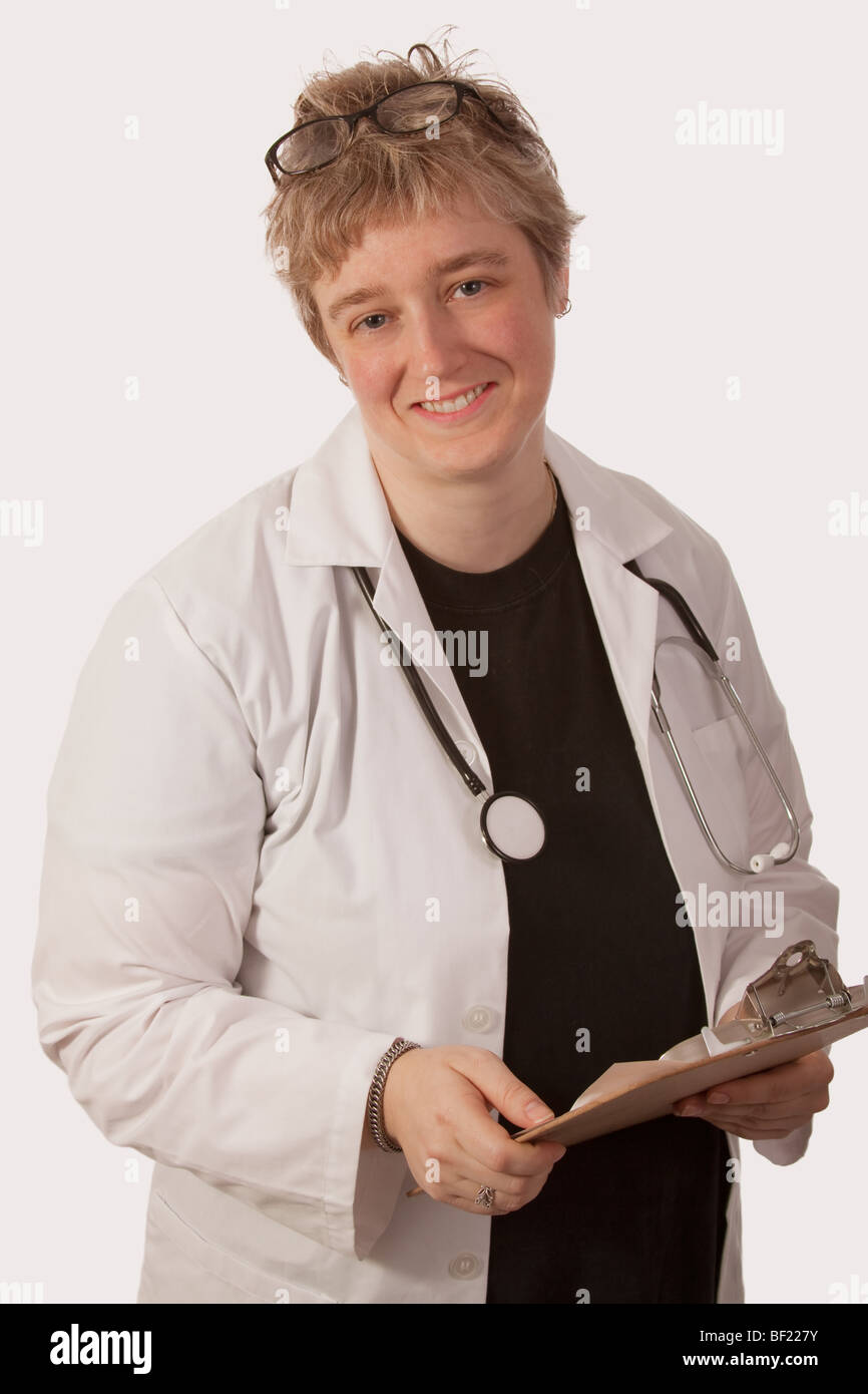 Friendly lady doctor Stock Photo - Alamy