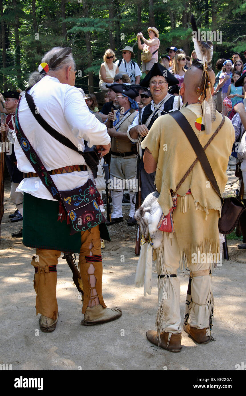 Native American Indian men in military - costumed American ...