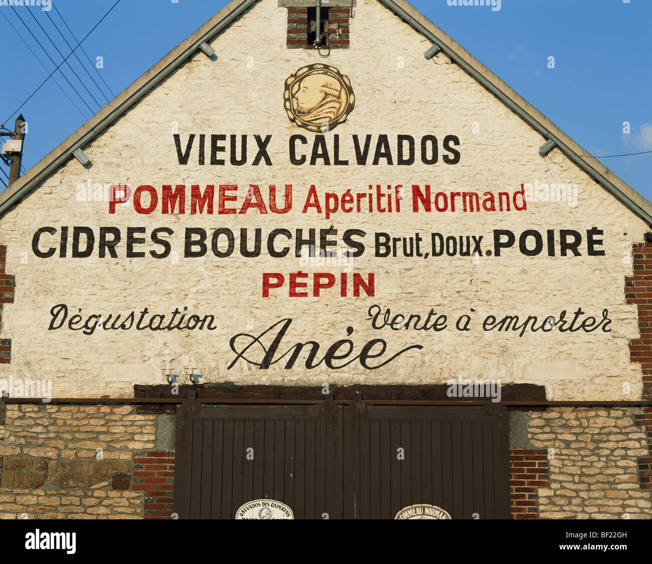 Roadside barn selling Cider and Calvados on Cider Route Normandy France ...