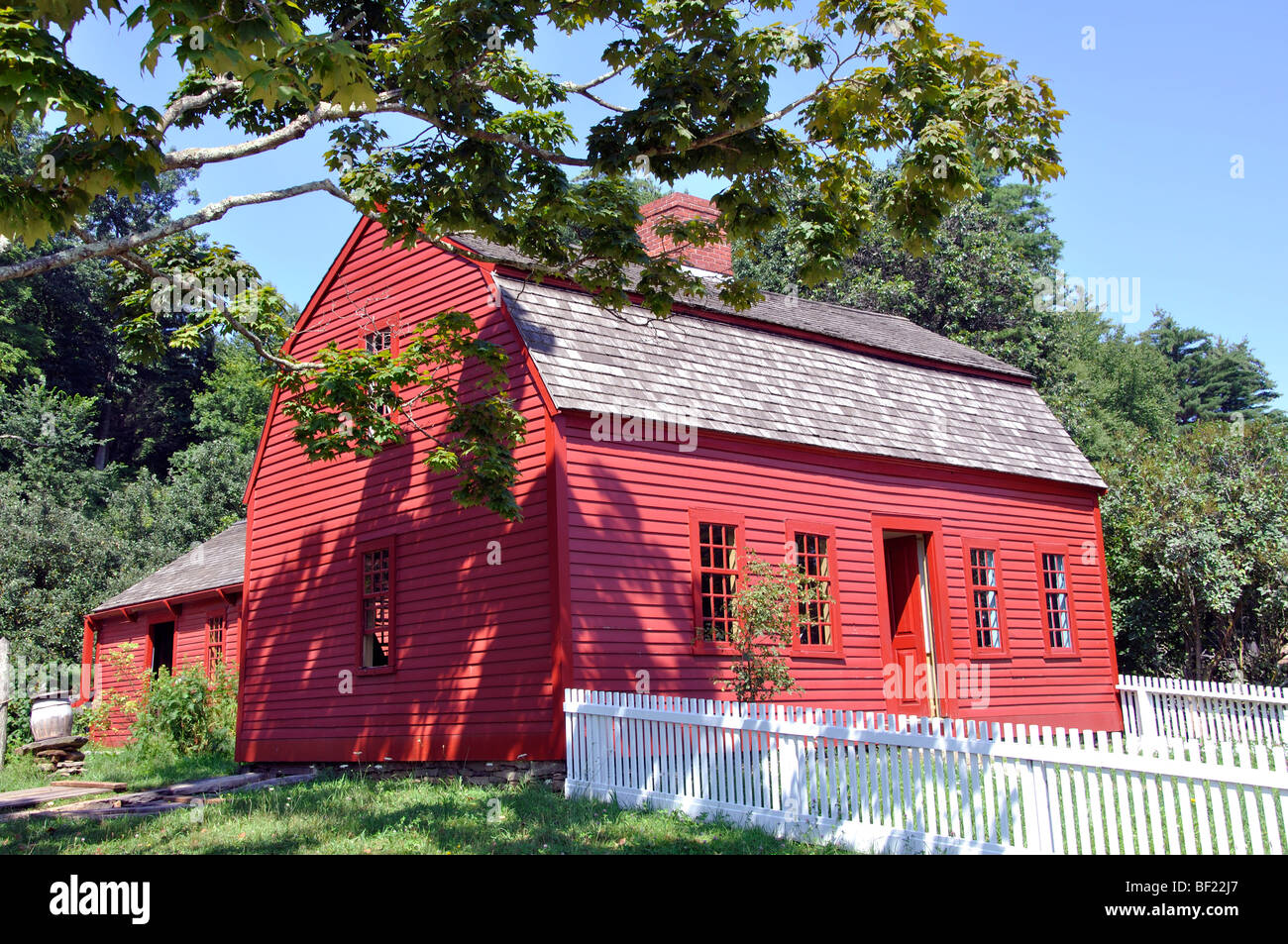 Old red house, Massachusetts Stock Photo - Alamy