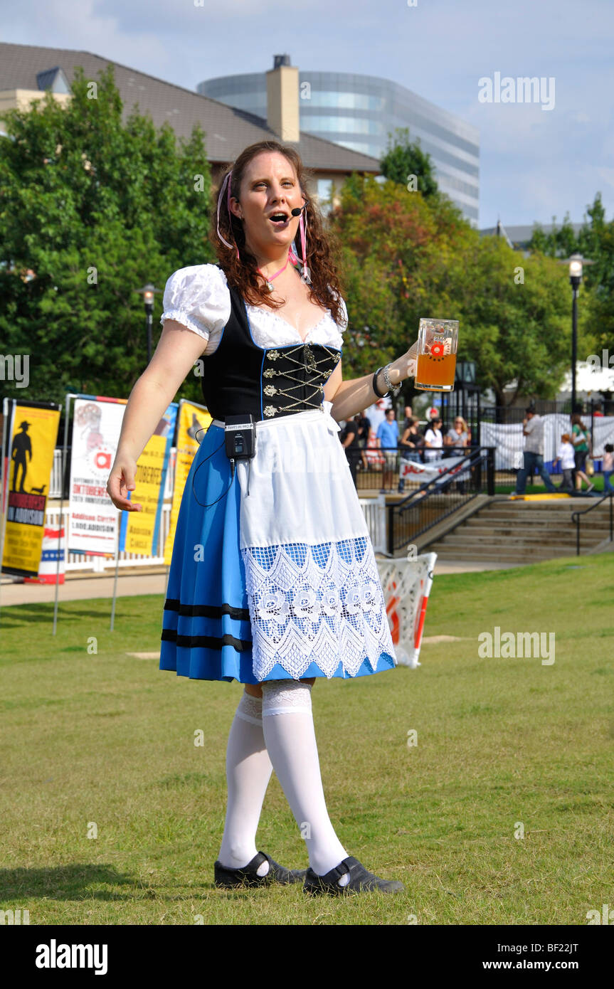 Girl with beer at Oktoberfest in Addison, Texas - 2nd largest ...