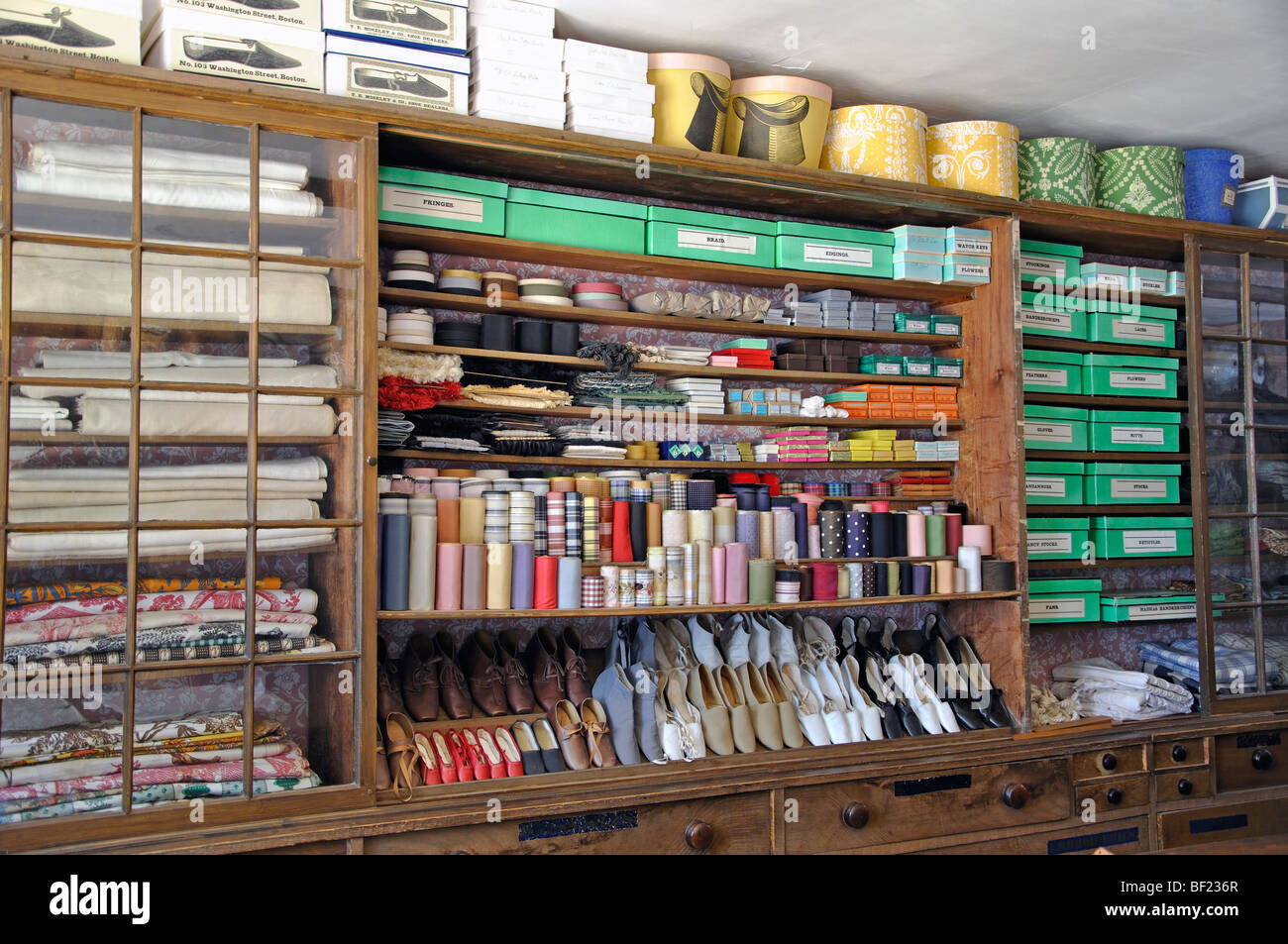 Old shop interior shoe fabric store 1700s 1800s massachusetts hi-res ...