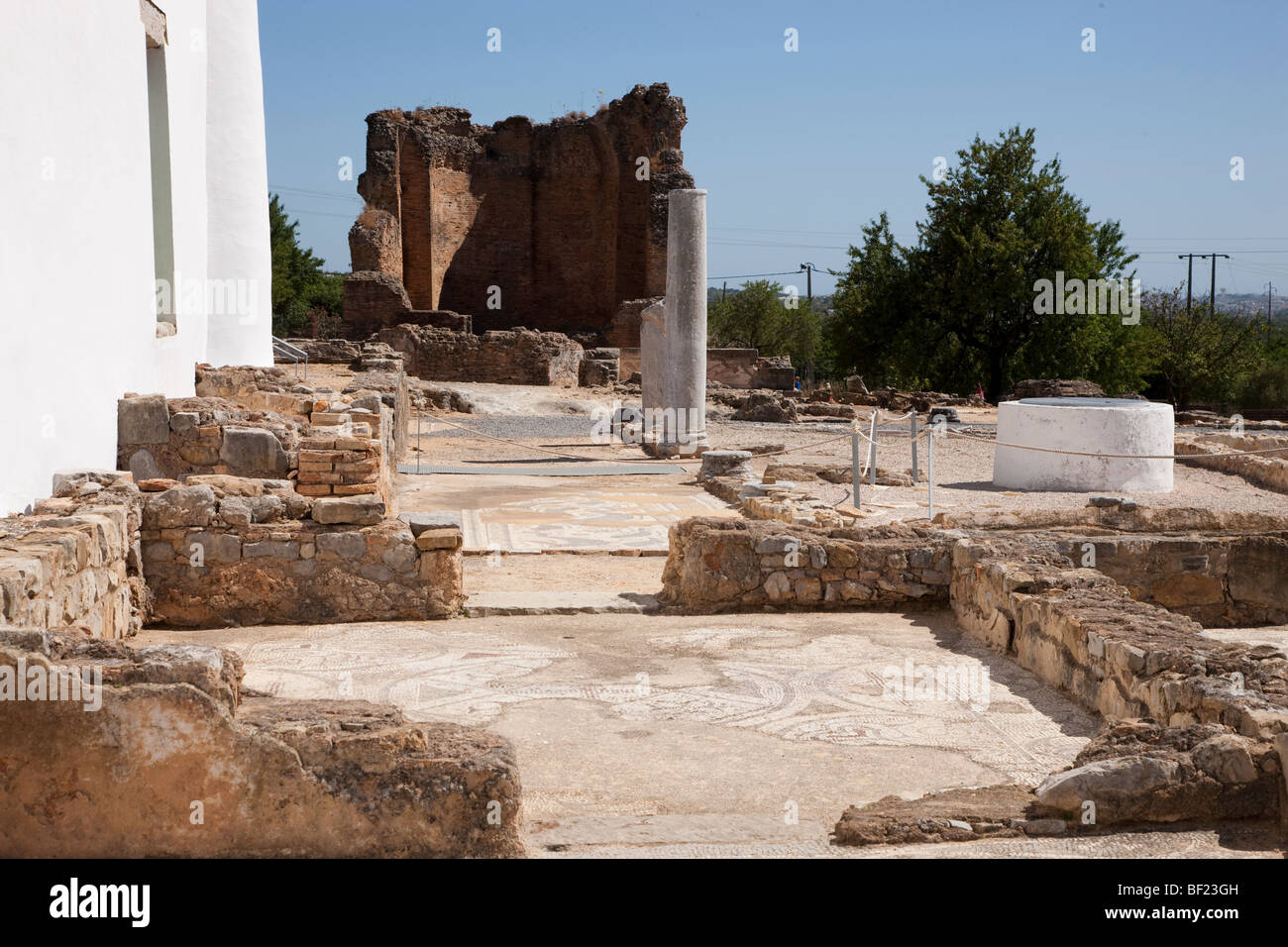 Portugal, Milreu, East side of the Peristylum Stock Photo - Alamy