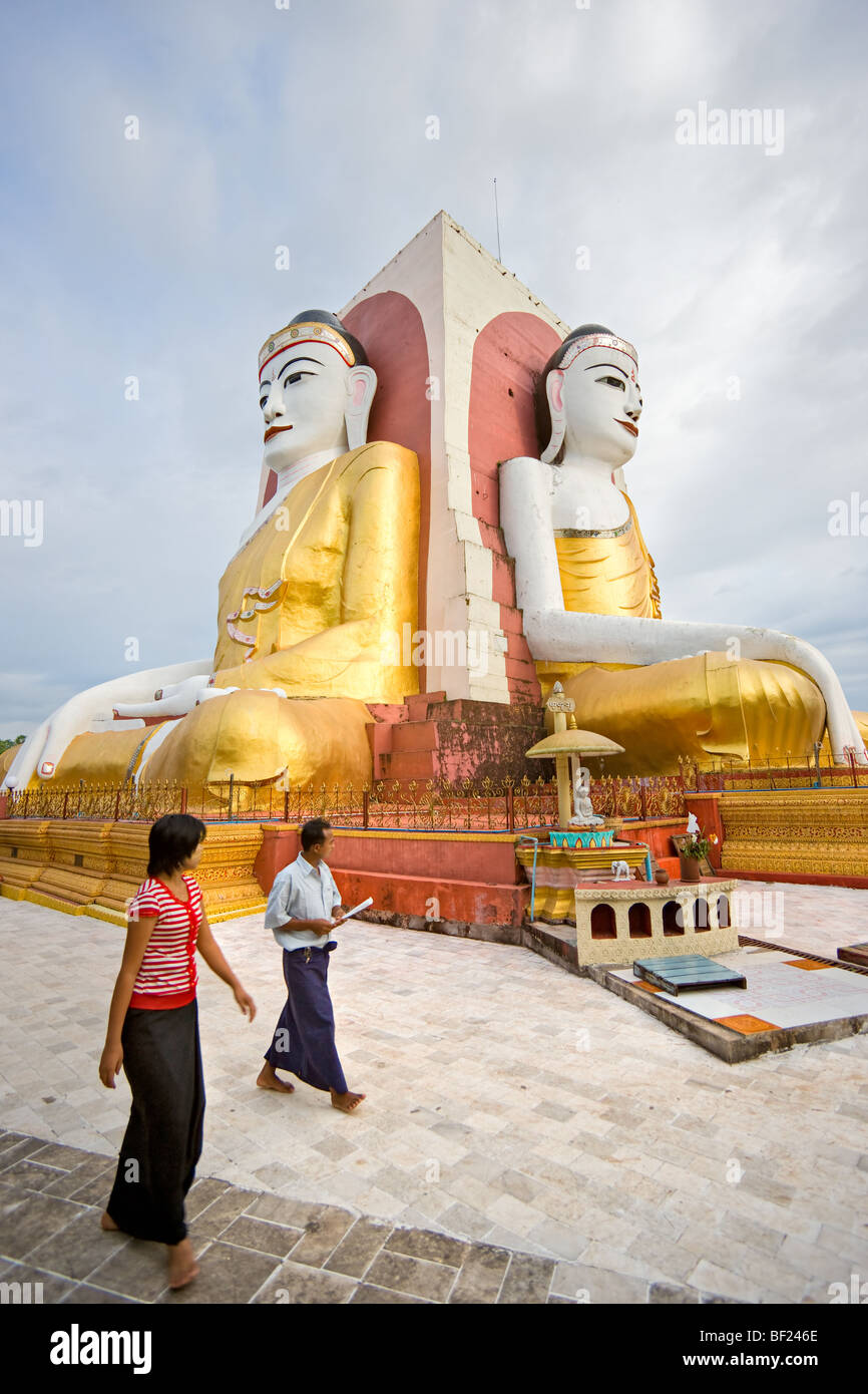 People at Kyaik Pun Paya, Bago, Yangoon, Myanmar Stock Photo - Alamy
