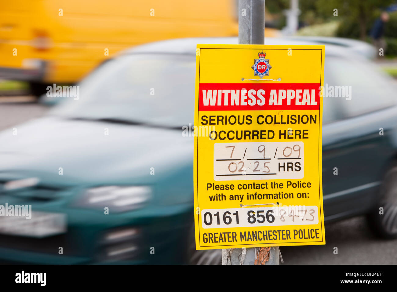 Police Accident Sign High Resolution Stock Photography and Images - Alamy