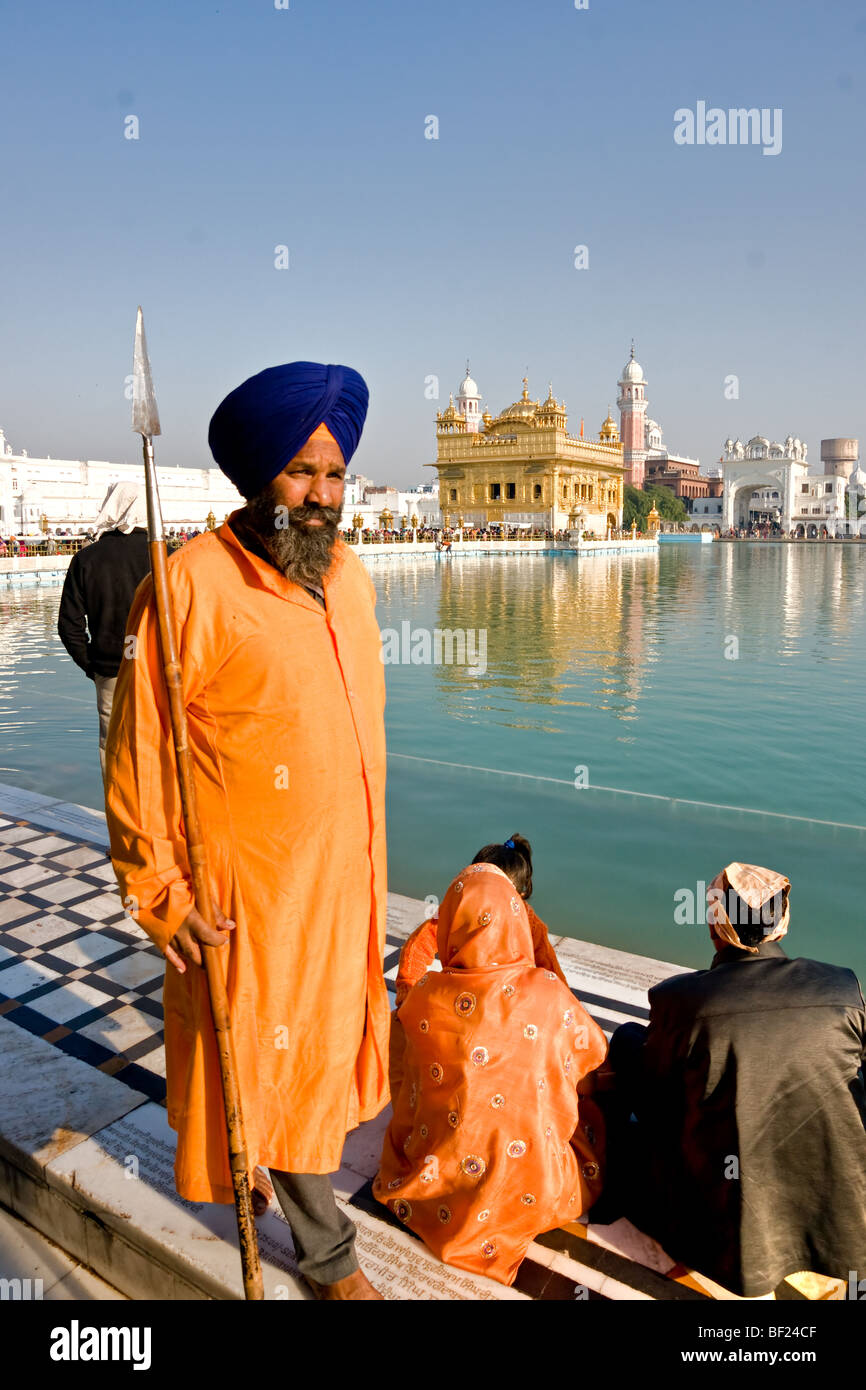 People visiting and praying at Golden Temple, Amritsar, Punjab Stock ...