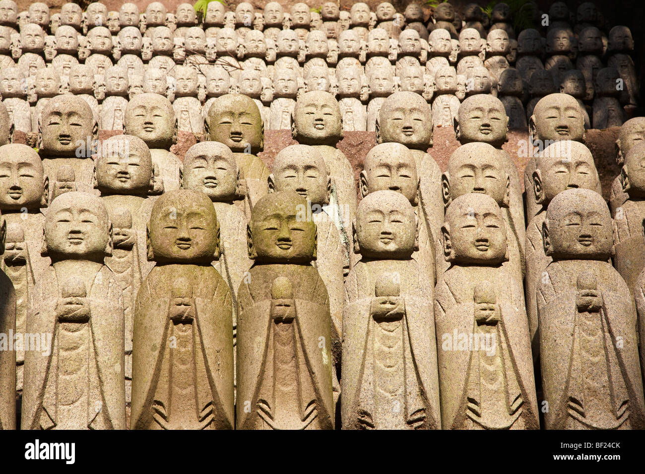 1001 stone monks statues from Hasedera in Kamakura, Japan Stock Photo ...