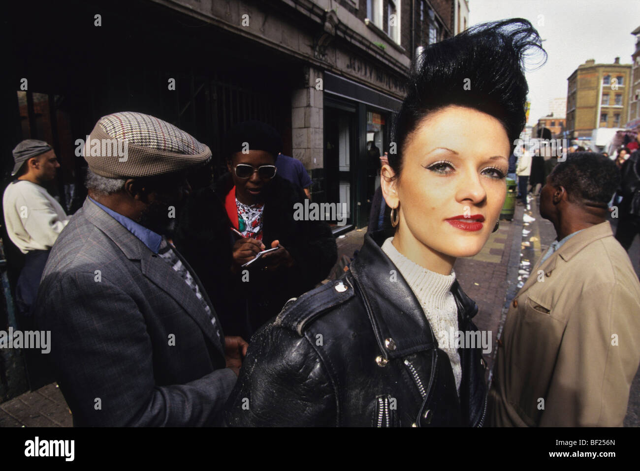 Mixed race community living in Brick Lane, London England Stock Photo ...