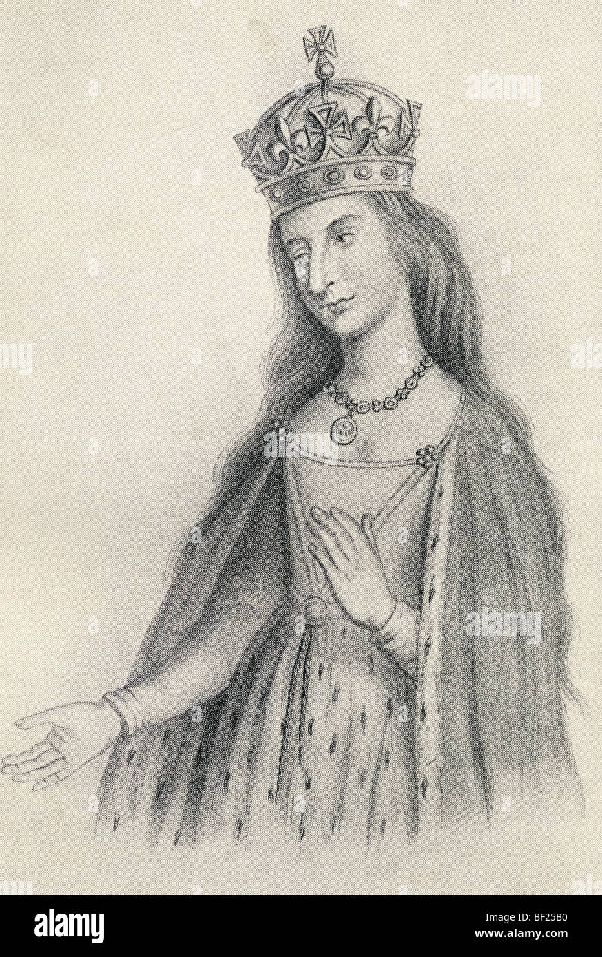 Catherine of Valois 1401 to 1437. Queen consort of England through her ...