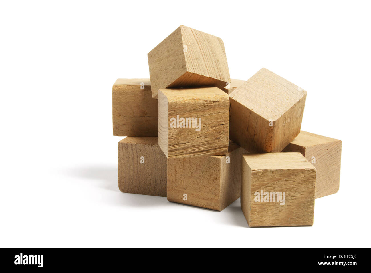 Pile of Wooden Blocks Stock Photo - Alamy