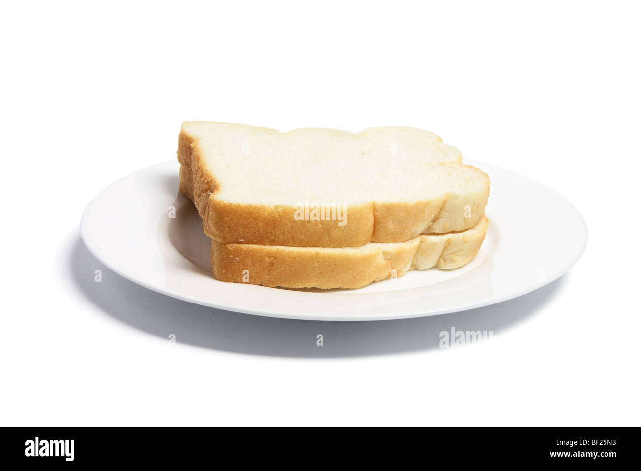 Sliced Bread on Plate Stock Photo - Alamy