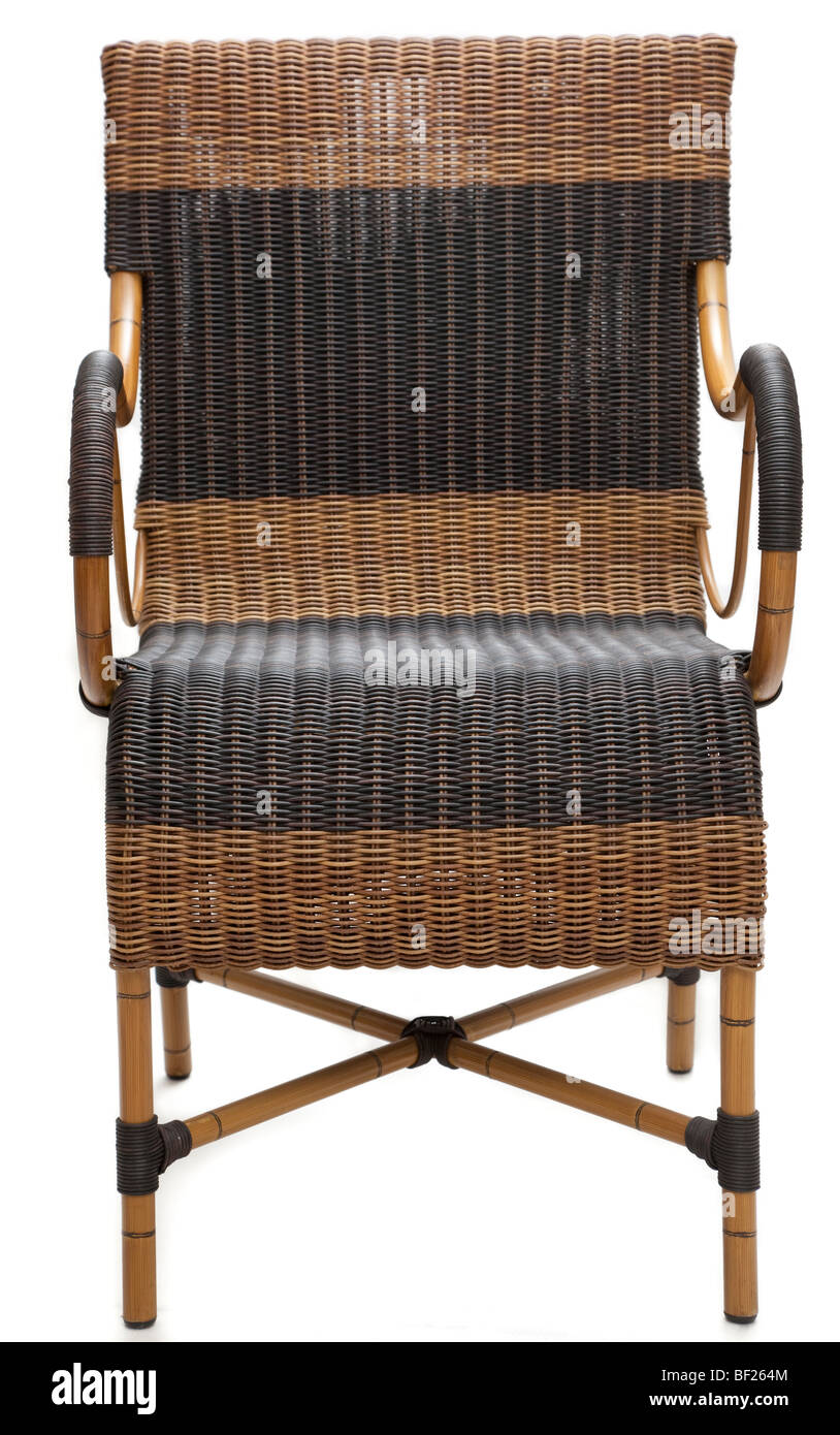 Wicker chair. Single object. Object on a white background Stock Photo ...