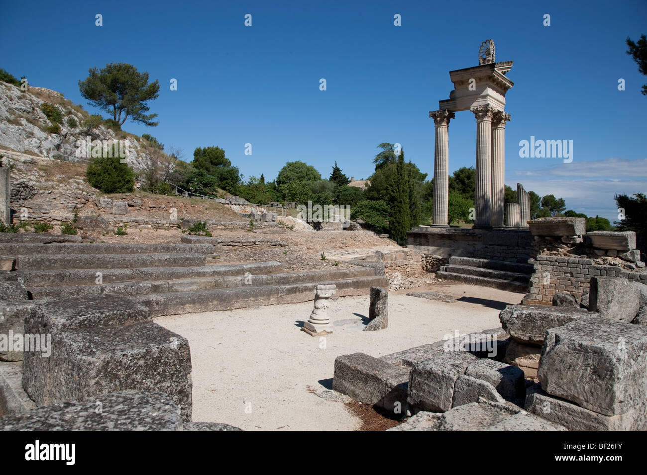France,Glanum, roman ruins of the Glanum Stock Photo - Alamy