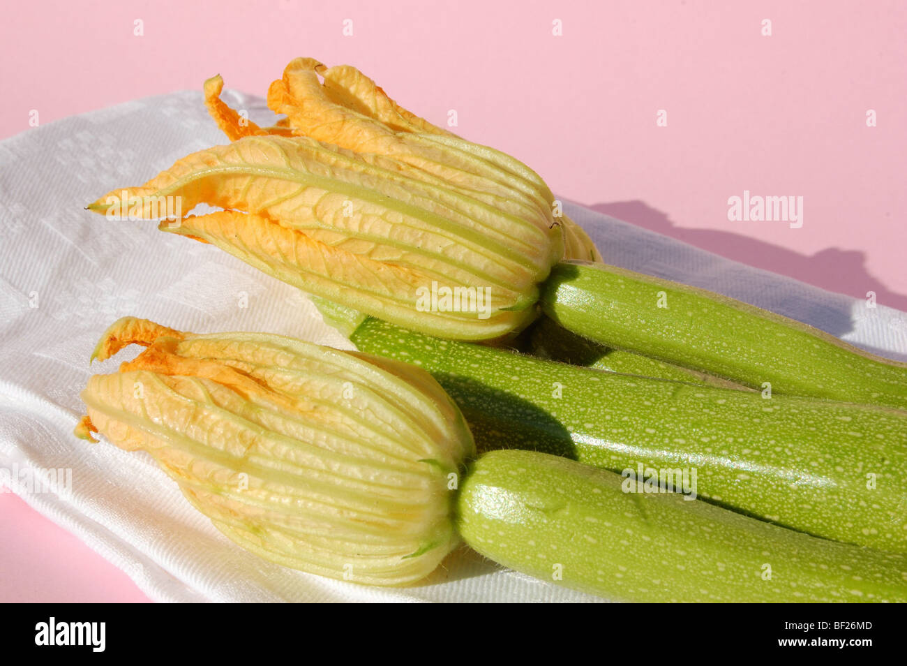 courgettes with their flowers Stock Photo - Alamy