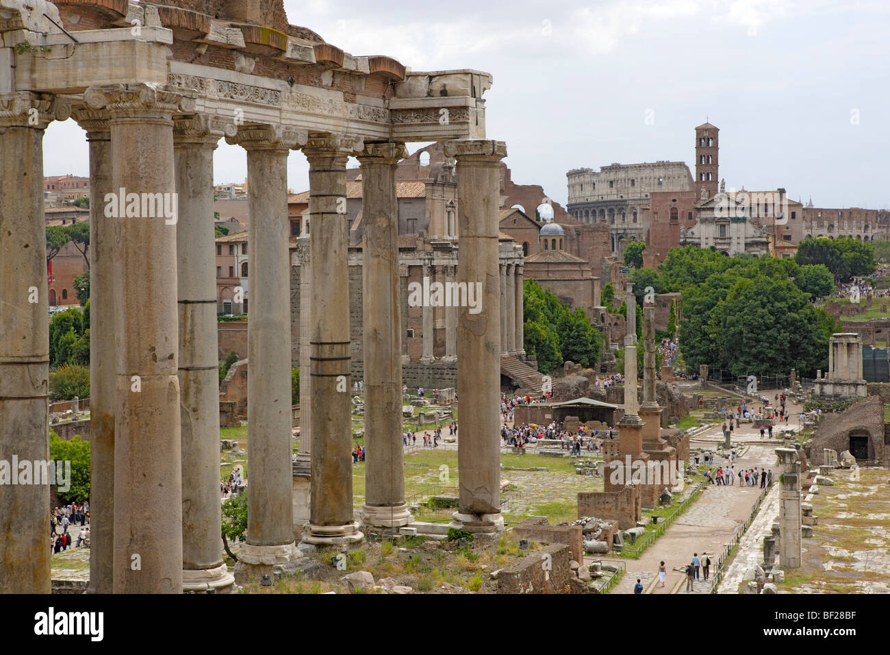 Tourists at Forum Romanum, Rome, Italy, Europe Stock Photo - Alamy