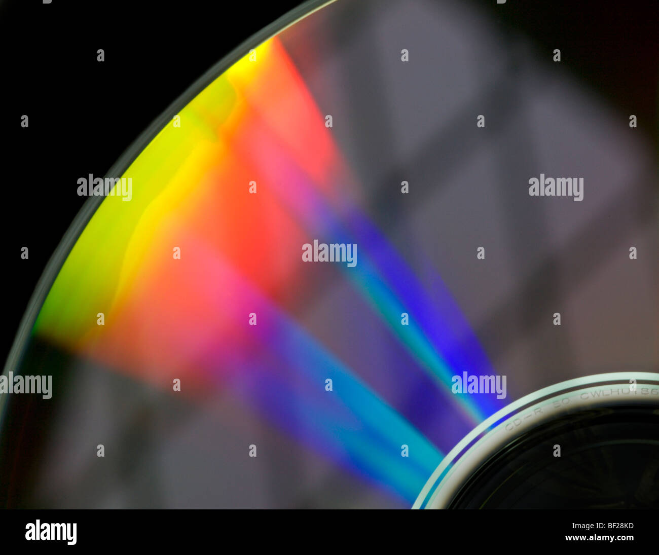 Rainbow Colours on the underside of a Compact Disc Stock Photo - Alamy