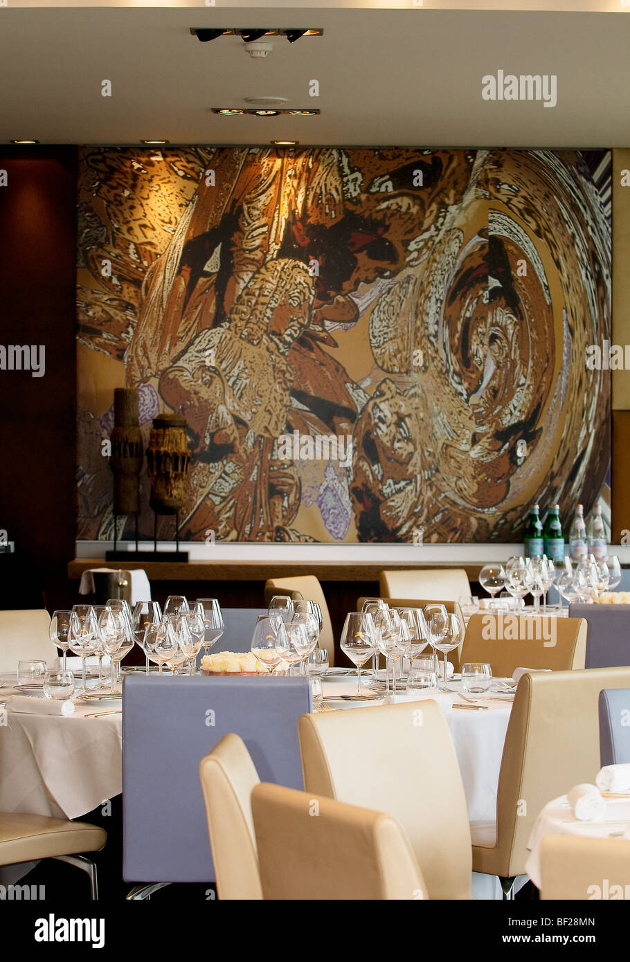 The interior of Lisbon's Restaurante Eleven, which boasts a Michelin ...
