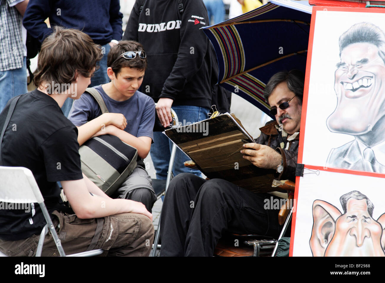 Cartoonist at Piazza de Navona, Rome, Italy Stock Photo - Alamy