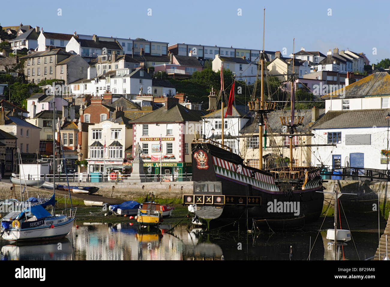Replica of the Golden Hind, Brixham, Torbay, Devon, England, United ...