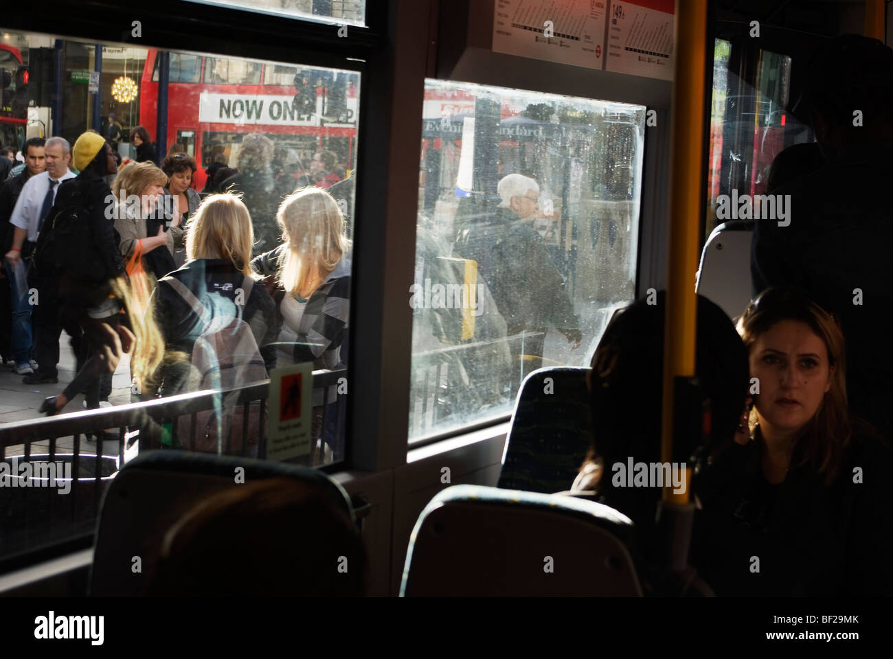 London bus inside view hi-res stock photography and images - Alamy