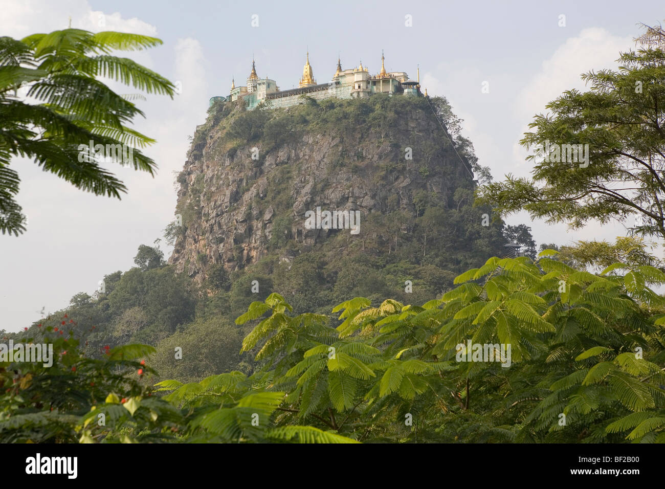 Popa Taung Kalat, place of pilgrimage near Mount Popa, Myanmar, Burma ...
