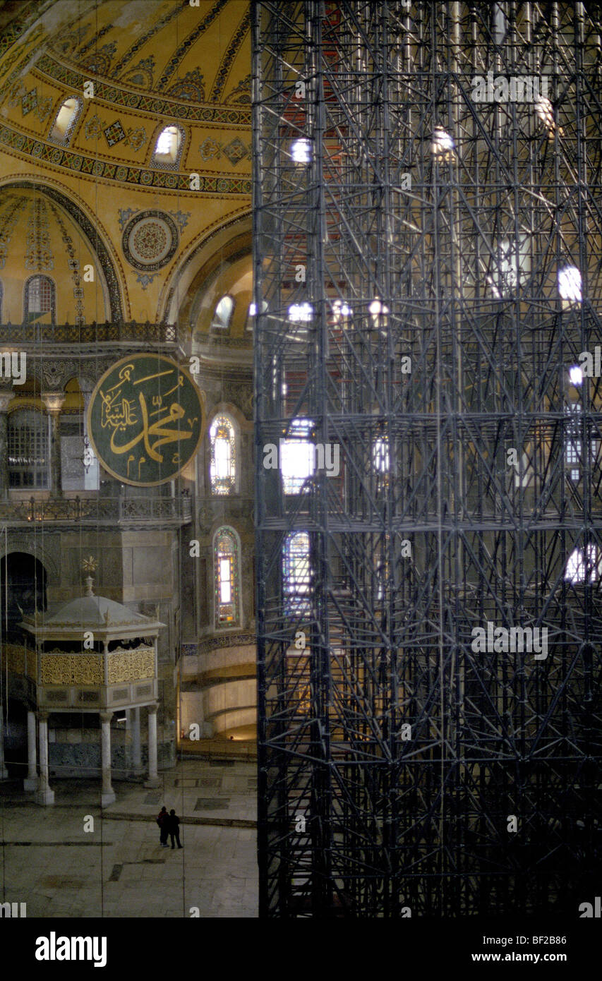 Scaffolding, Hagia Sophia, Istanbul, Turkey Stock Photo - Alamy