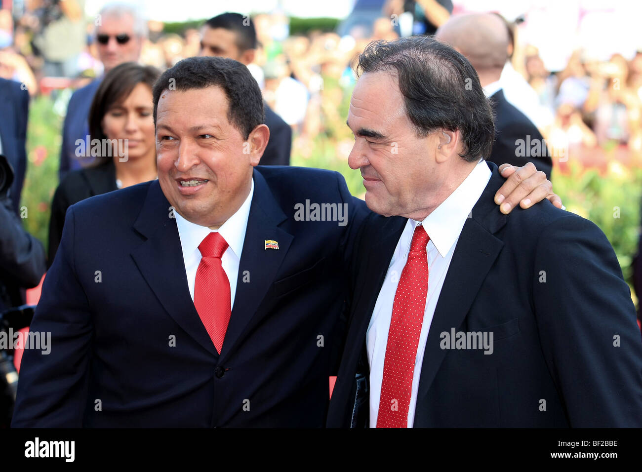 HUGO CHAVEZ OLIVER STONE SOUTH OF THE BORDER.PREMIERE.66TH VENICE FILM ...